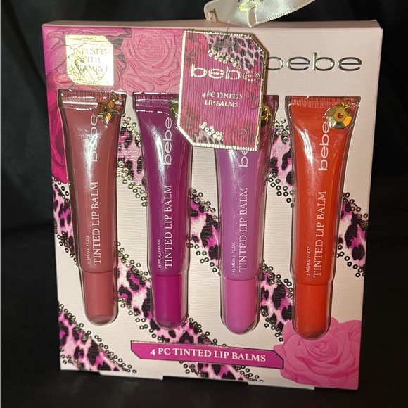 bebe | Makeup | Bebe 4piece Tinted Lip Balm Set Gift Ready | Poshmark